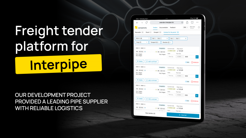 Freight tender platform for Interpipe: Wezom Case