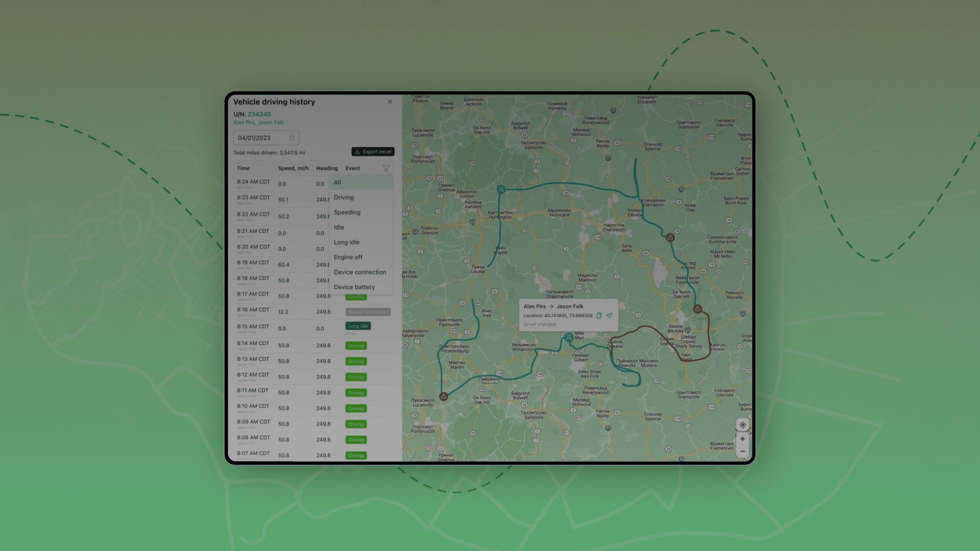SafeRoute AI: Smart logistics solution for real-time truck tracking