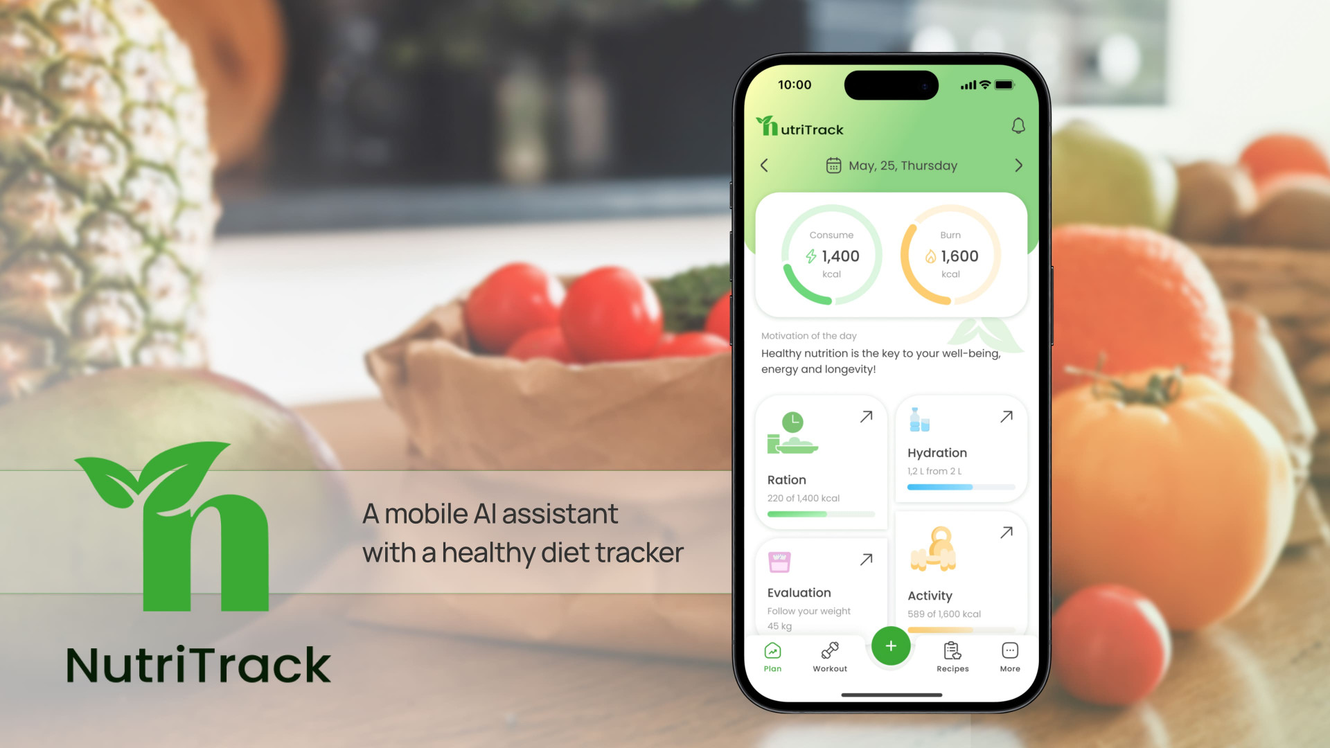 Your personal digital dietician in your smartphone - NutriTrack case